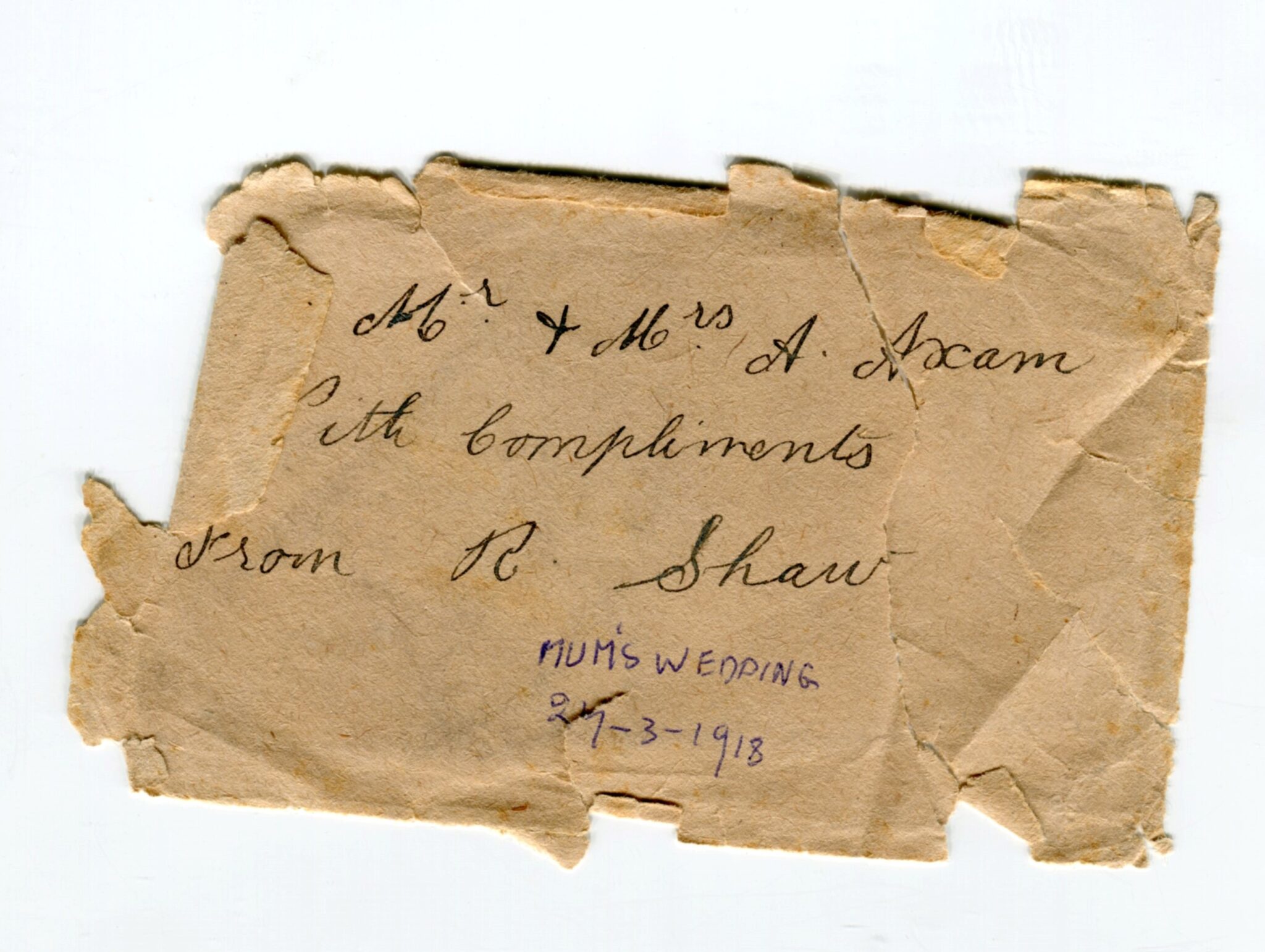 scrap of paper